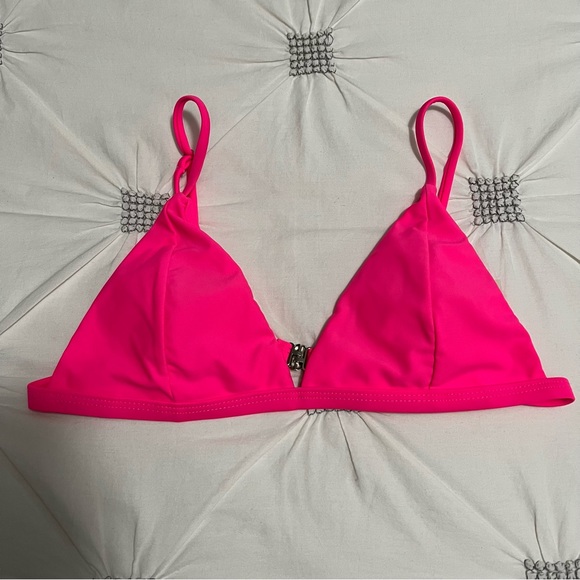SHEIN | Swim | Shein Vibrant Pink Triangle Bikini Top | Poshmark